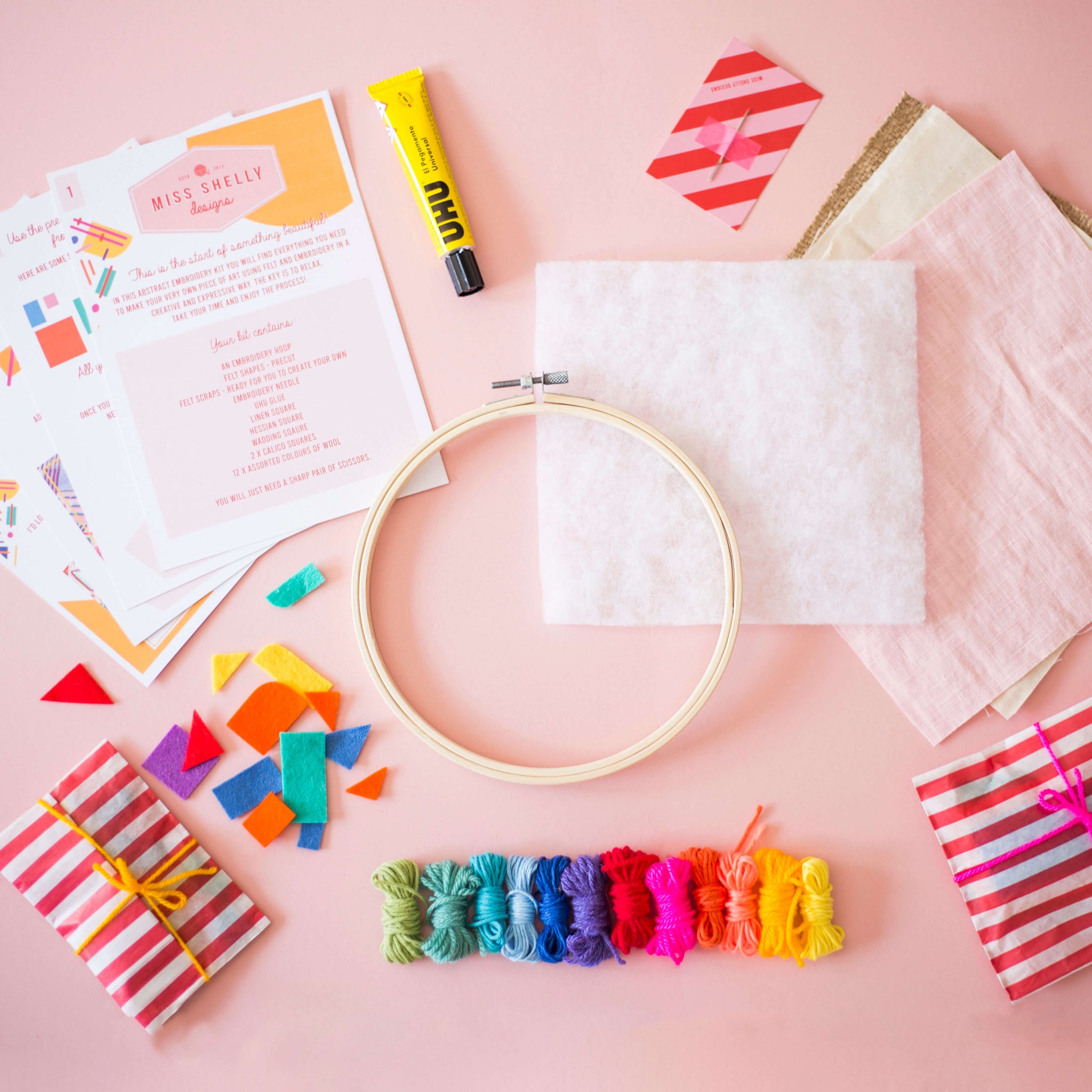 Abstract Embroidery Kit - Miss Shelly Designs