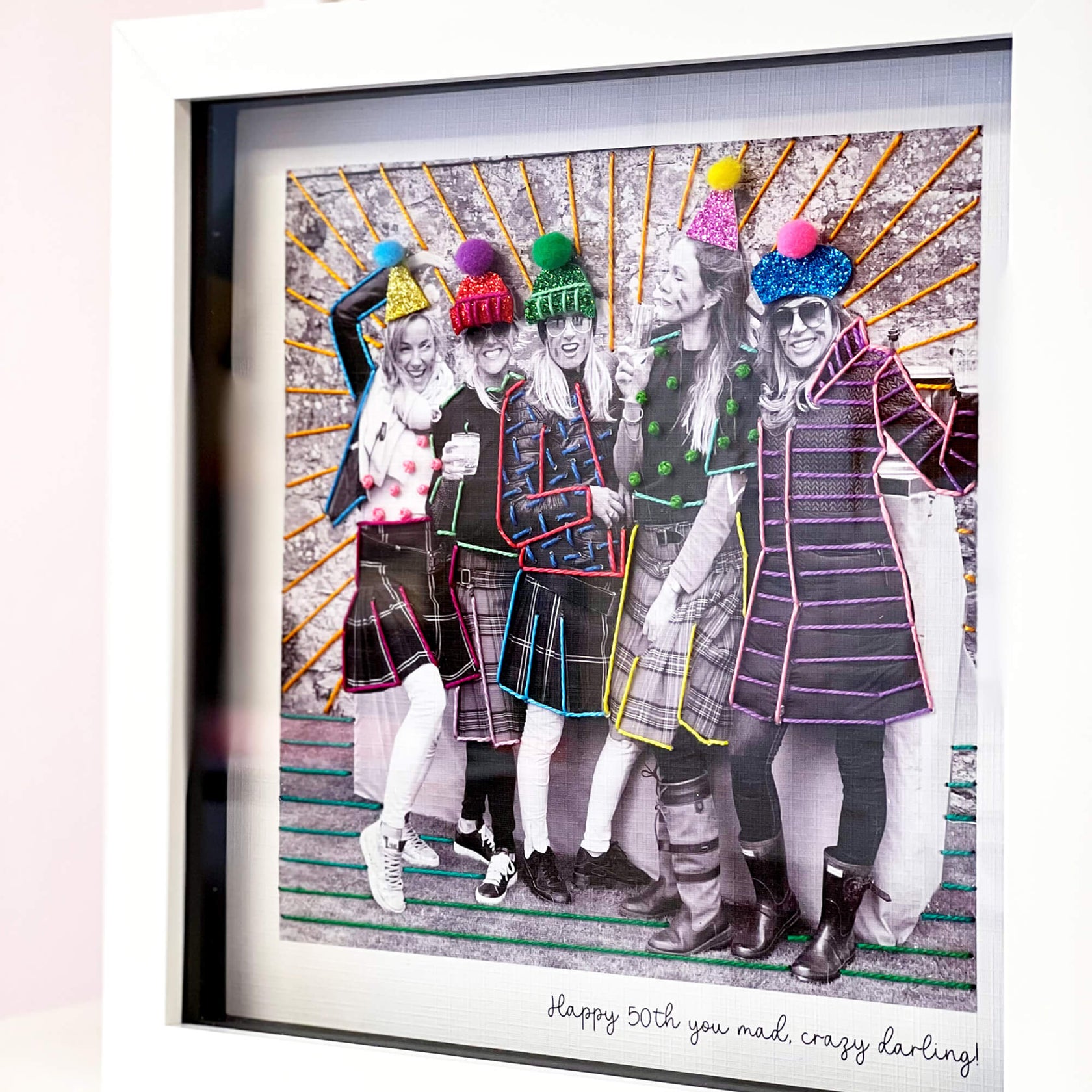 Best Friends Stitched Photo Gift - Miss Shelly Designs