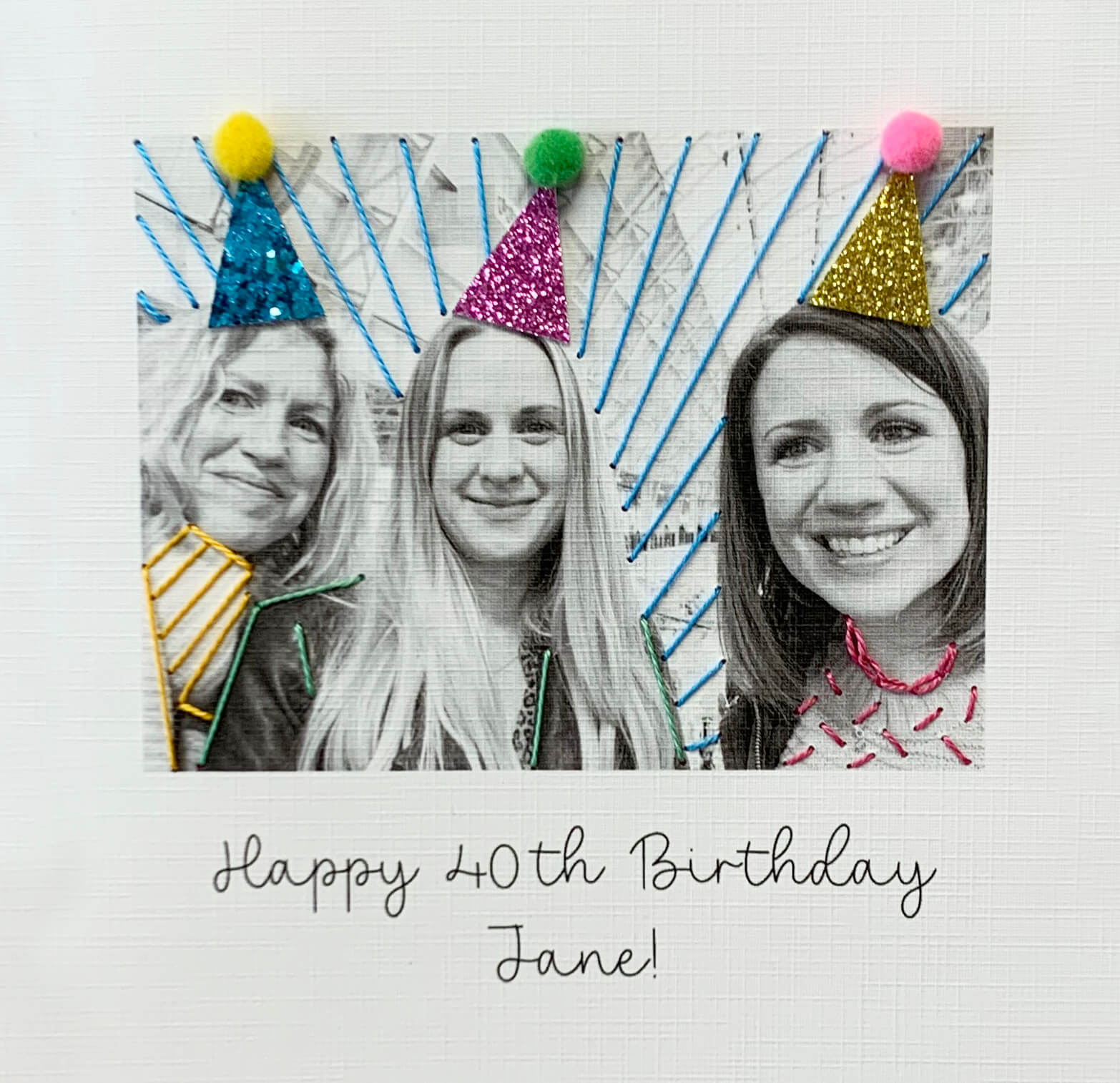 Best Friends Stitched Photo Gift - Miss Shelly Designs