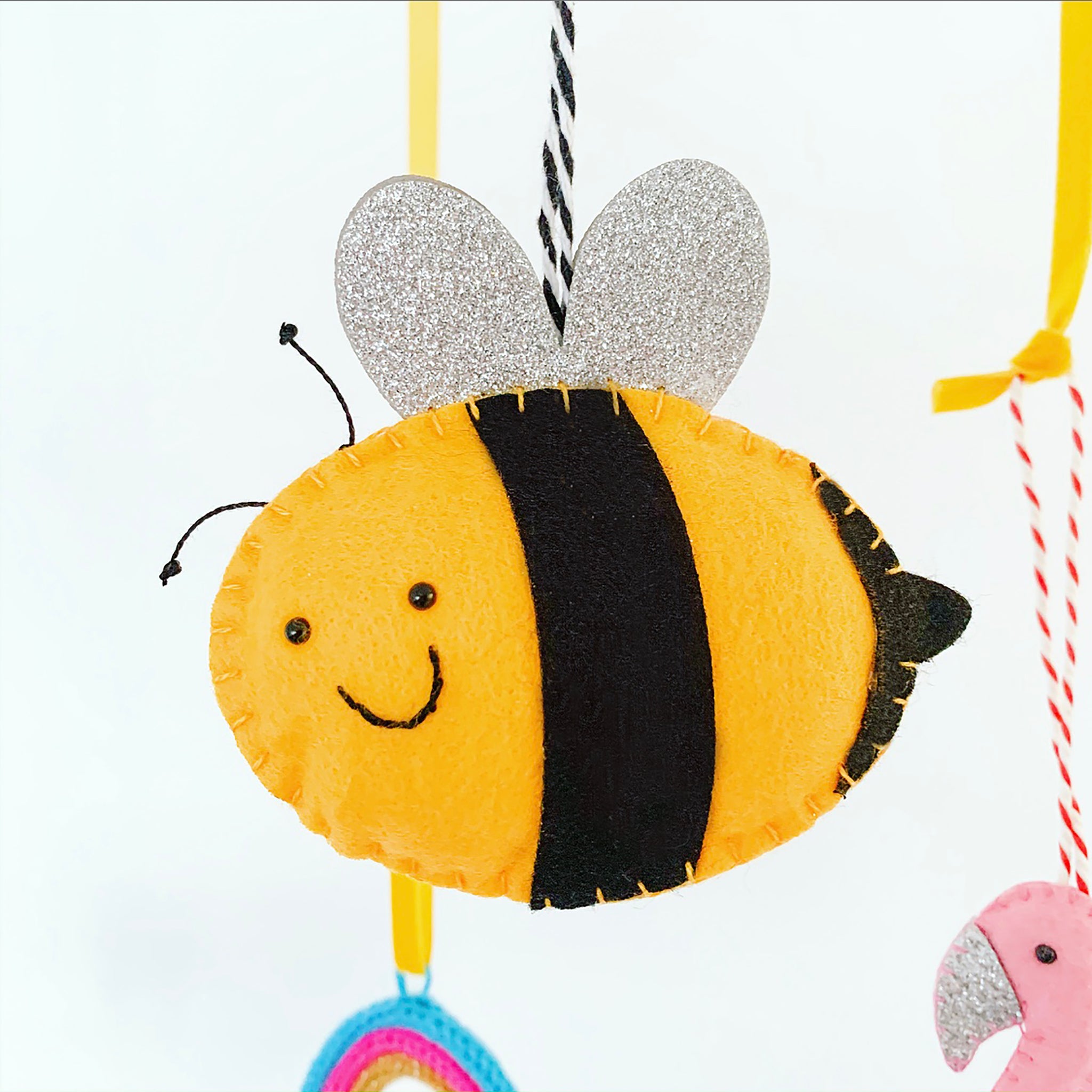Handmade Bee Christmas Tree Decoration - Miss Shelly Designs
