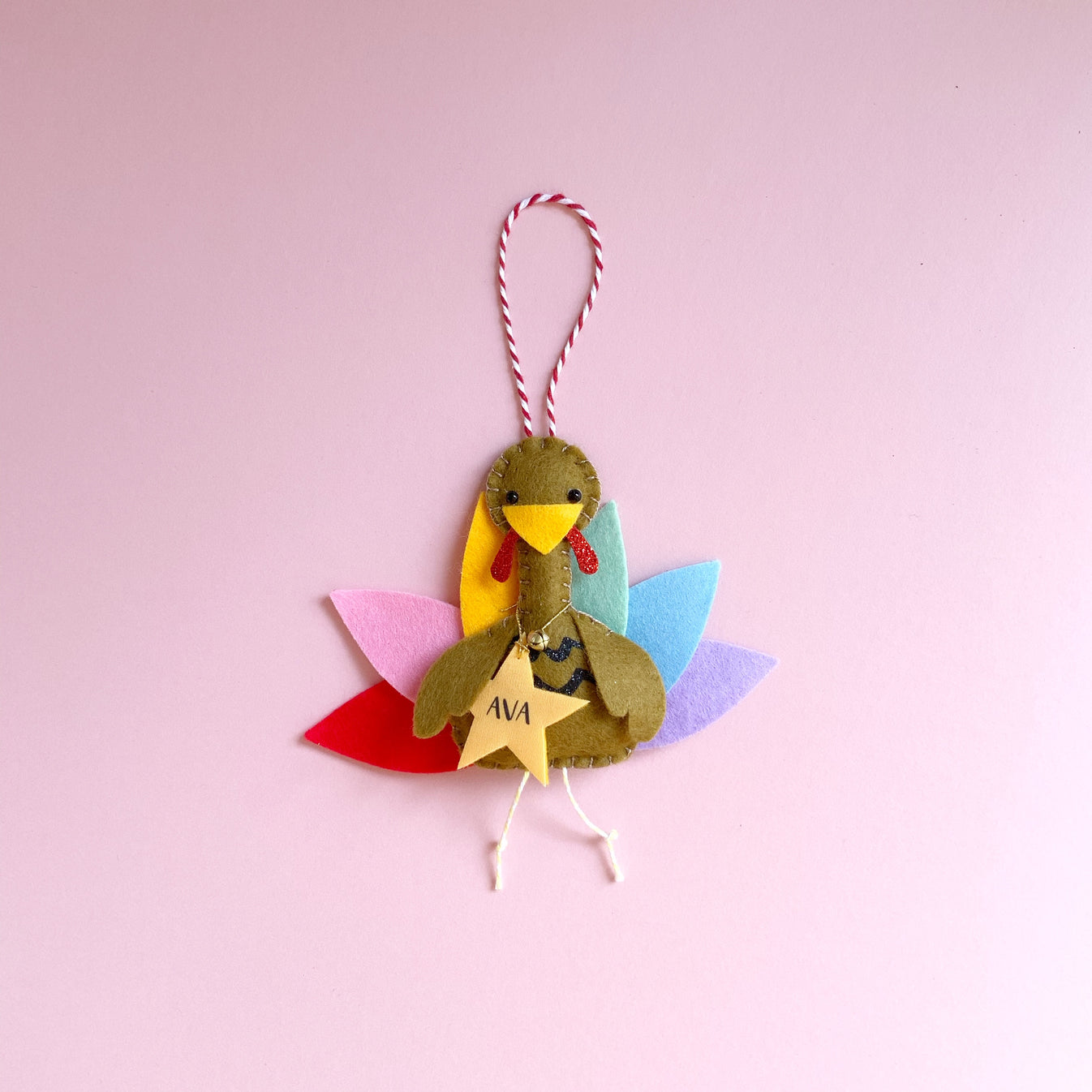 Handmade Felt Thanksgiving Turkey Decoration - Miss Shelly Designs