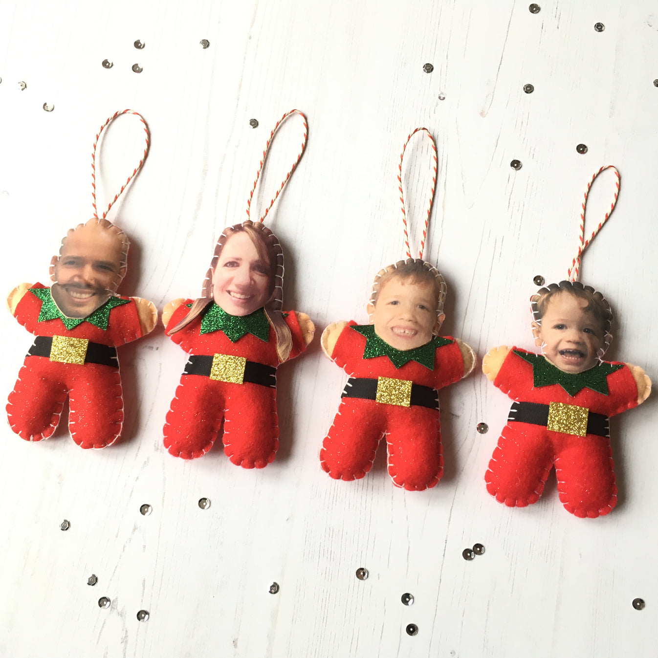 My Little Elf Personalised Photo Christmas Decoration - Miss Shelly Designs