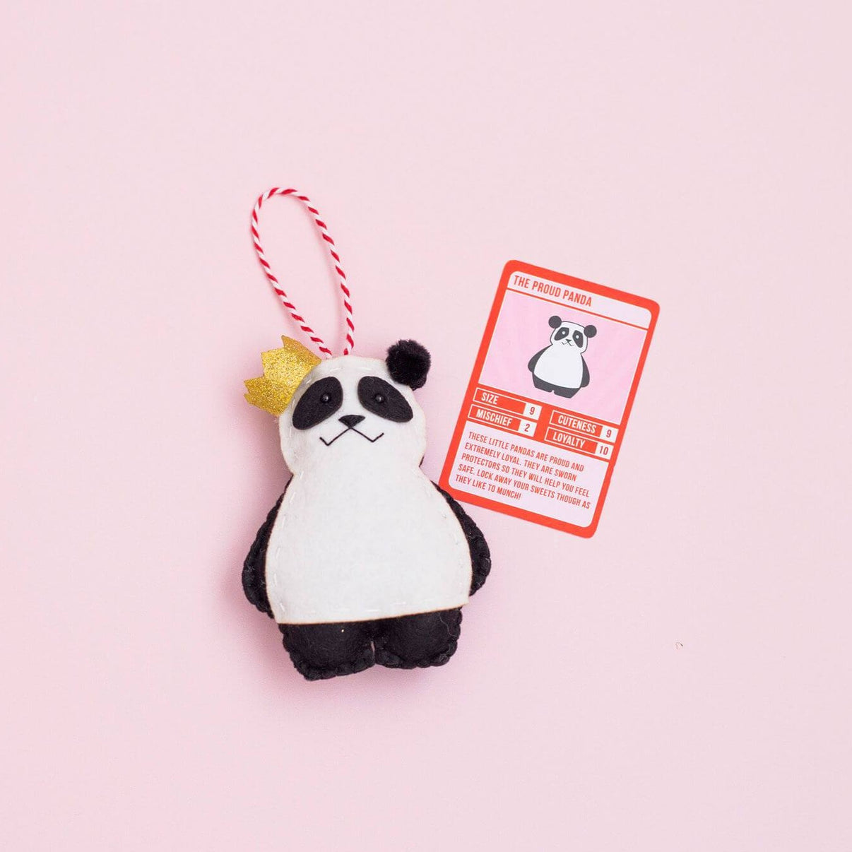 Handmade Panda Christmas Tree Decoration - Miss Shelly Designs